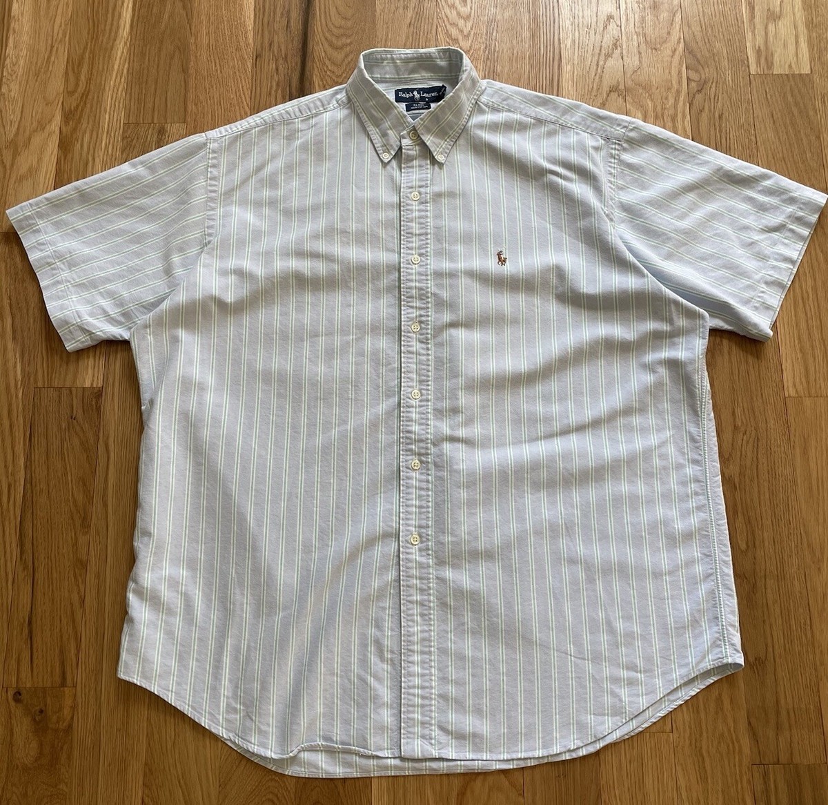 Polo Ralph Lauren Vintage 90s Striped Cotton Blake Oxford Polo Ralph Lauren Vintage 90s Striped Cotton Blake Oxford