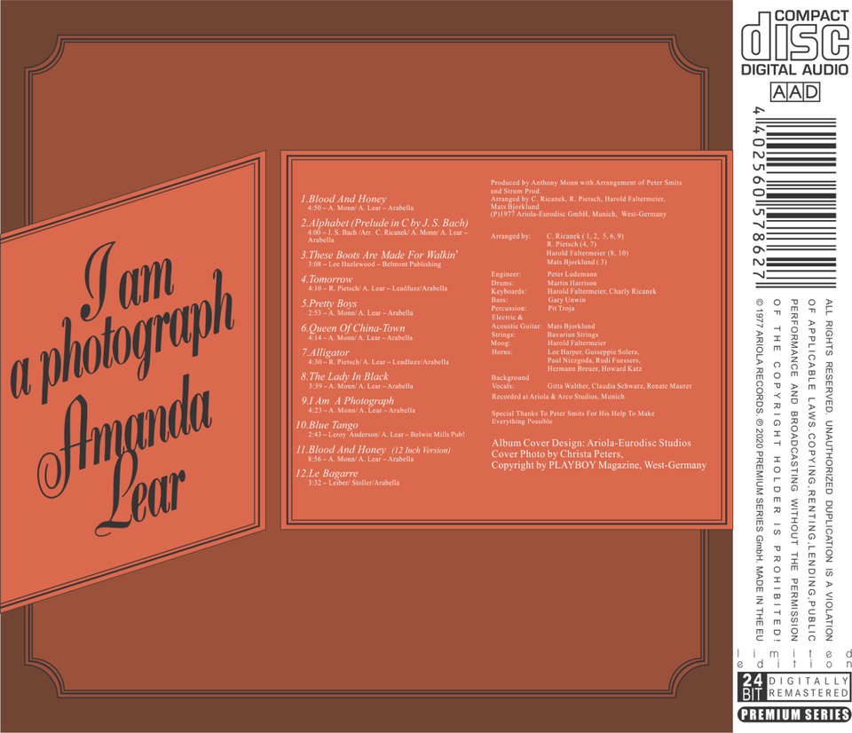 Amanda Lear - I Am A Photograph Import 24Bit Remastered CD | eBay