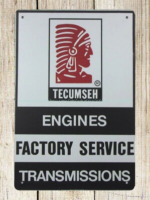 Tecumseh Engines Factory Service metal tin sign metal wall art | eBay