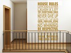 House Rules Wall Art Quote, Wall Sticker, Vinyl Transfer, Decal Modern ...