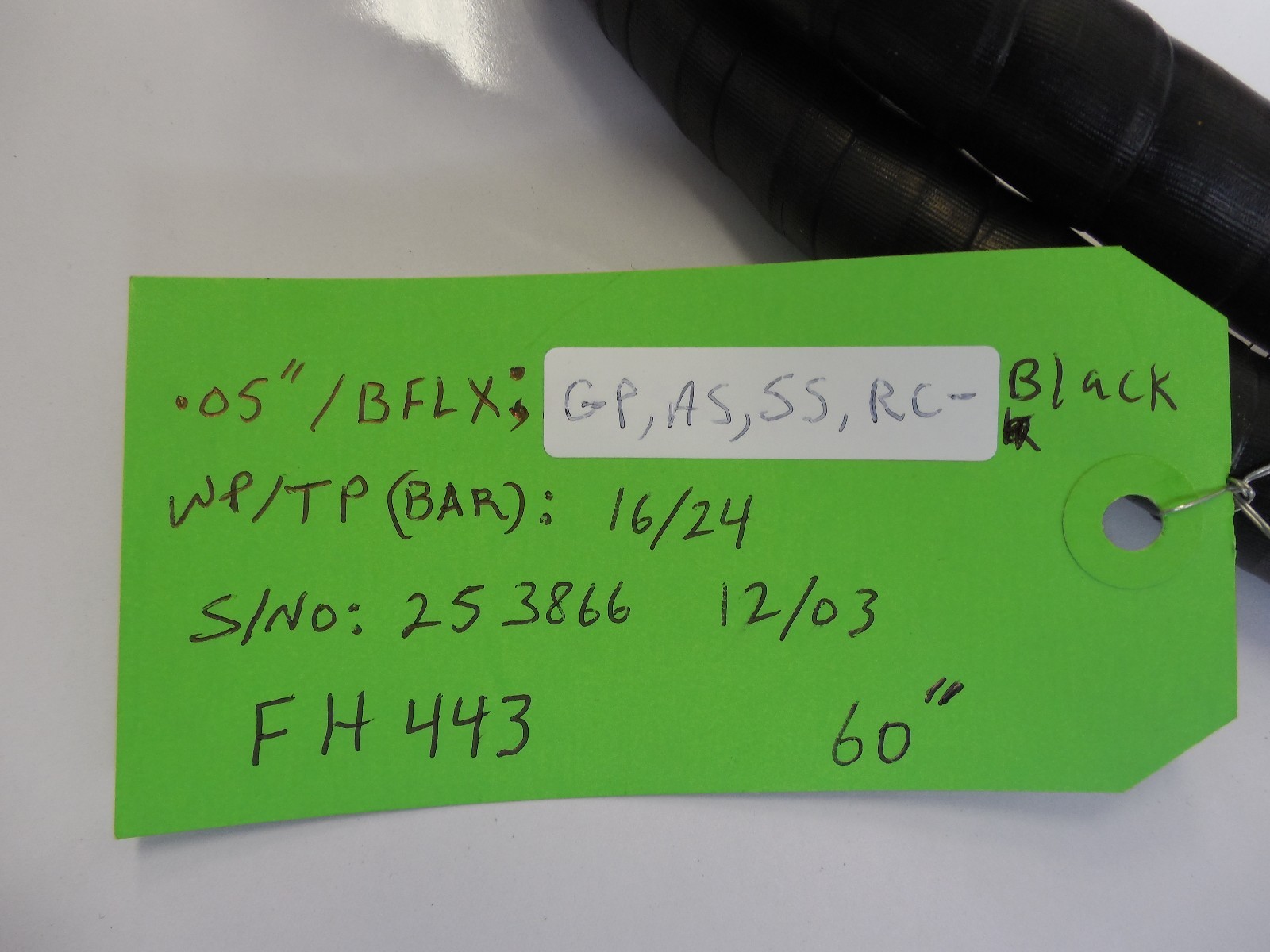 Aflex Bioflex Hose 0.5" BFLX: GP, AS, SS, RC-Black WP/TP 60" Flex Hose ...