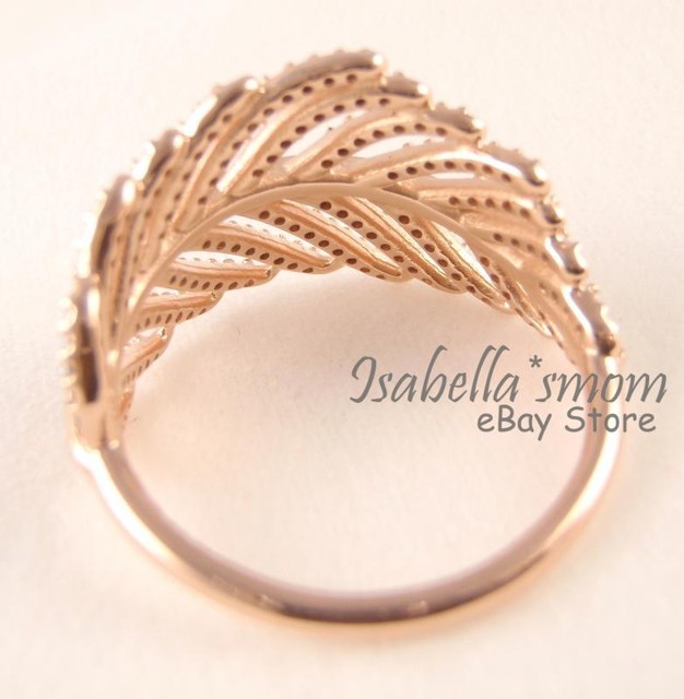 Pandora Ring Rose 180886CZ Shimmering Feather S925 ALE R GRÖßE 52 ...