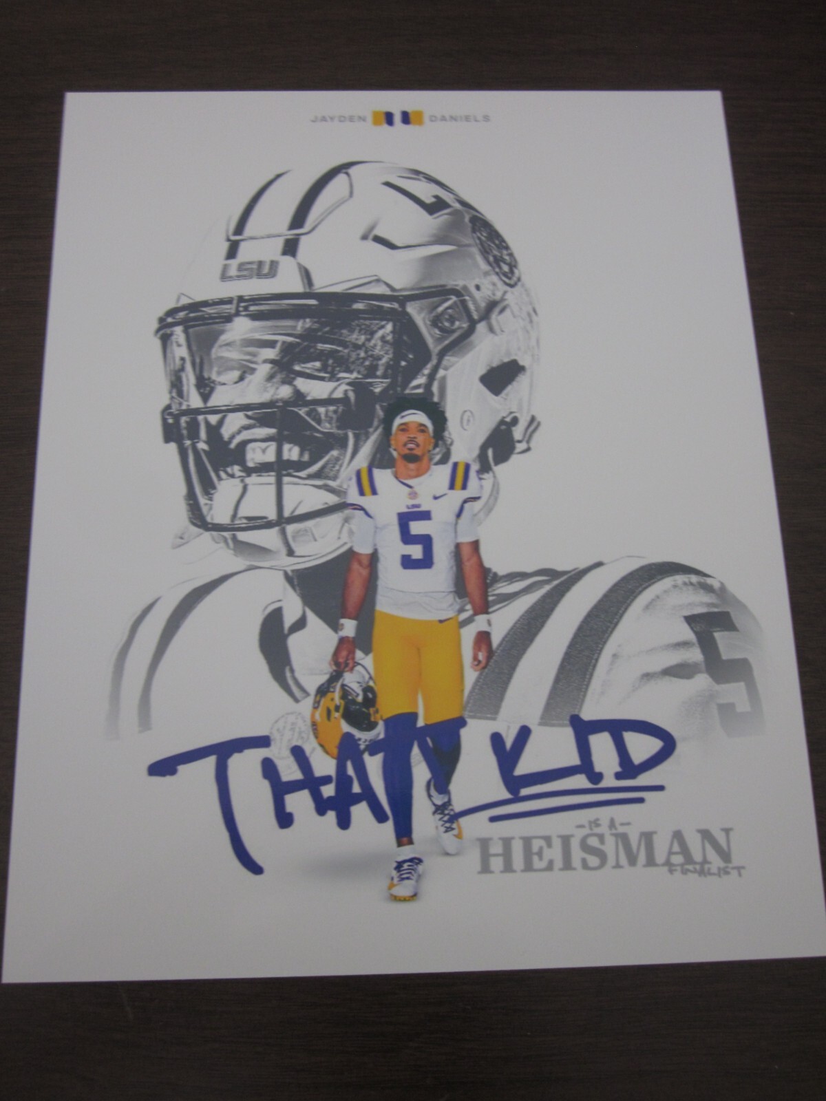 THAT KID JAYDEN DANIELS IS A HEISMAN FINALIST JD5 LSU TIGERS PHOTO | eBay