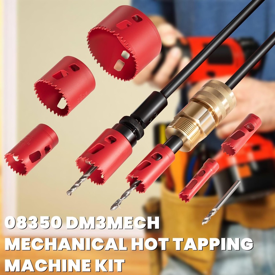 Tool 08350 DM3MECH Mechanical Hot Tap Tapping Machine Complete Kit for ...