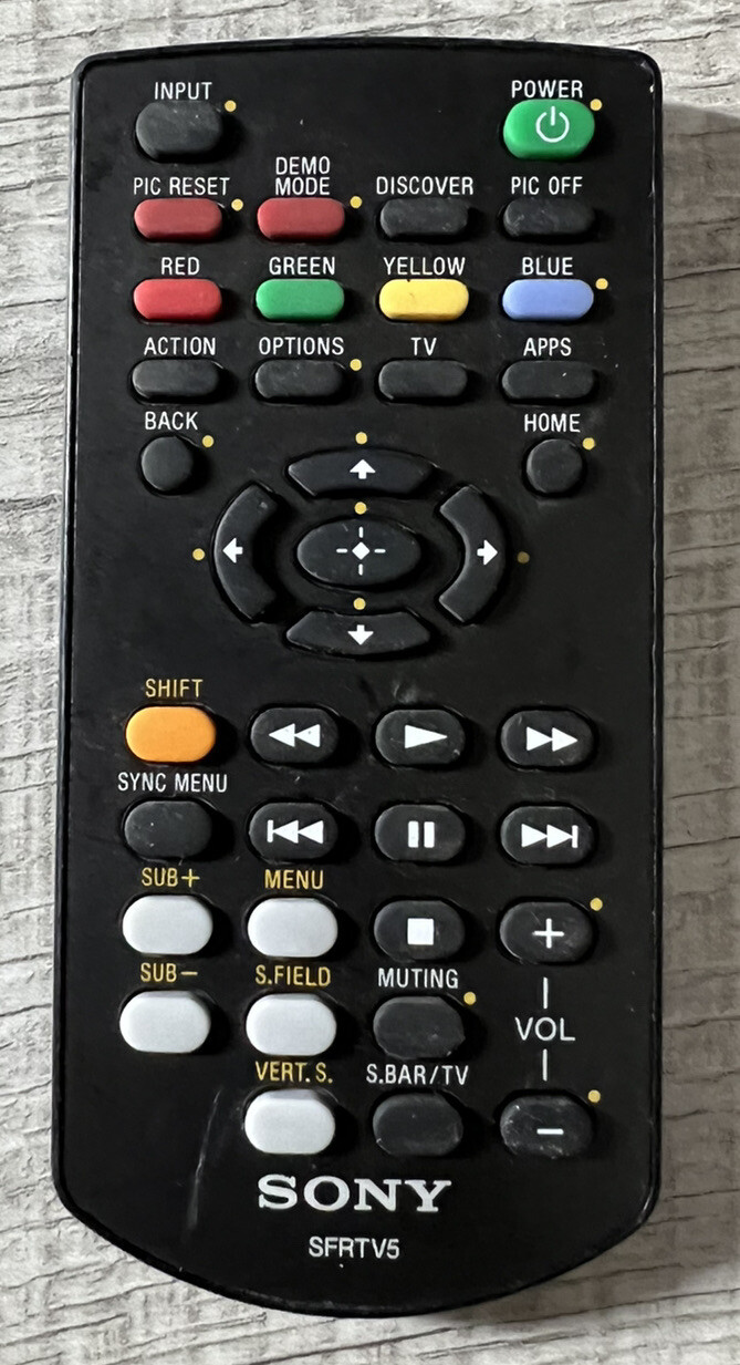 Sony SFRTV5 Black Wireless Handheld Remote Control For Sony LCD LED TV ...