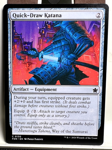 MTG Foundations Quick-draw Katana 0130 | eBay