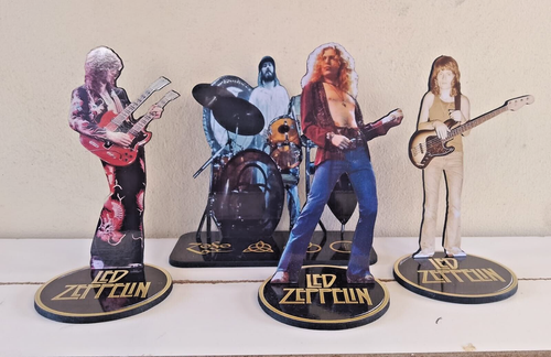 LED ZEPPELIN Band x 4 DISPLAY STANDEES 8" Figures Statues Cutout ...