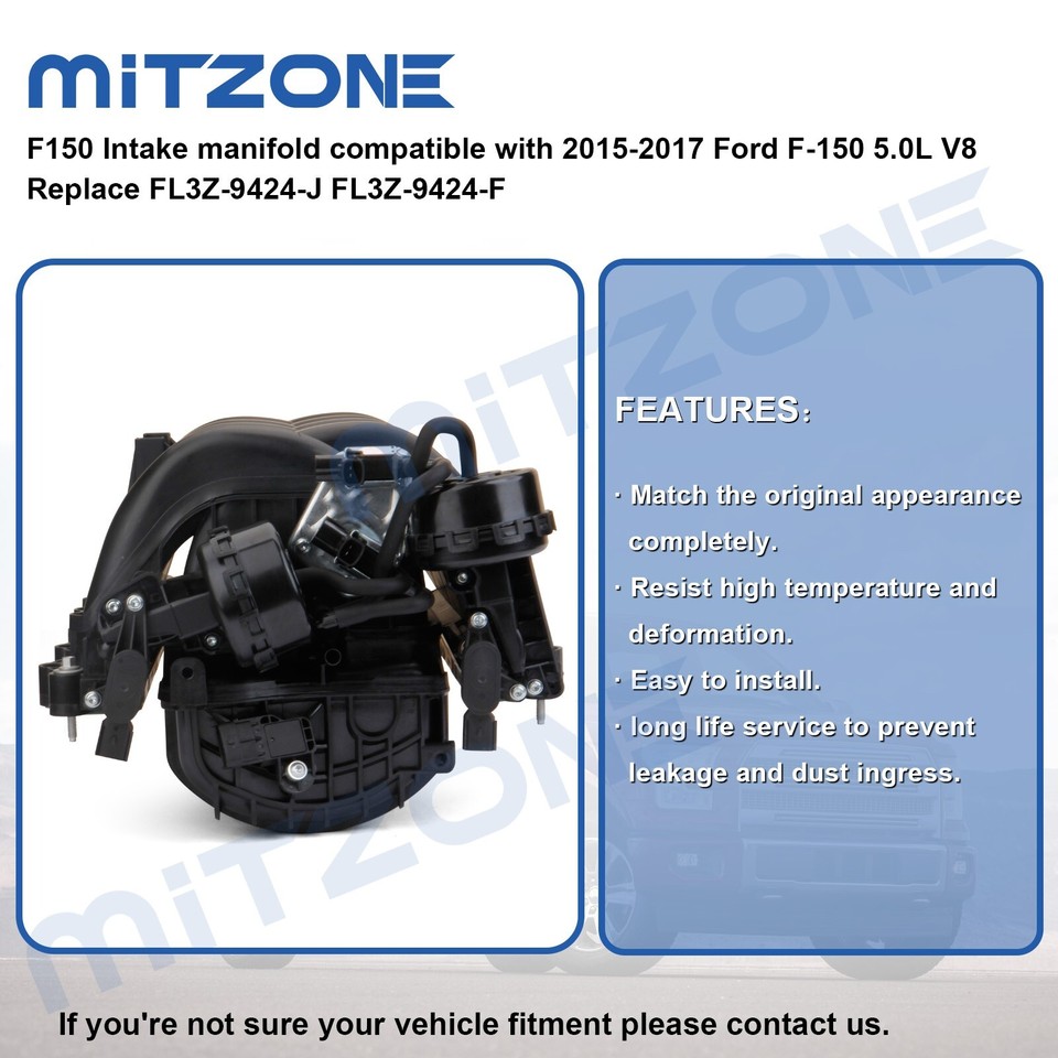 For 2015 2016 2017 Ford F-150 5.0L V8 Intake Manifold Replacement ...