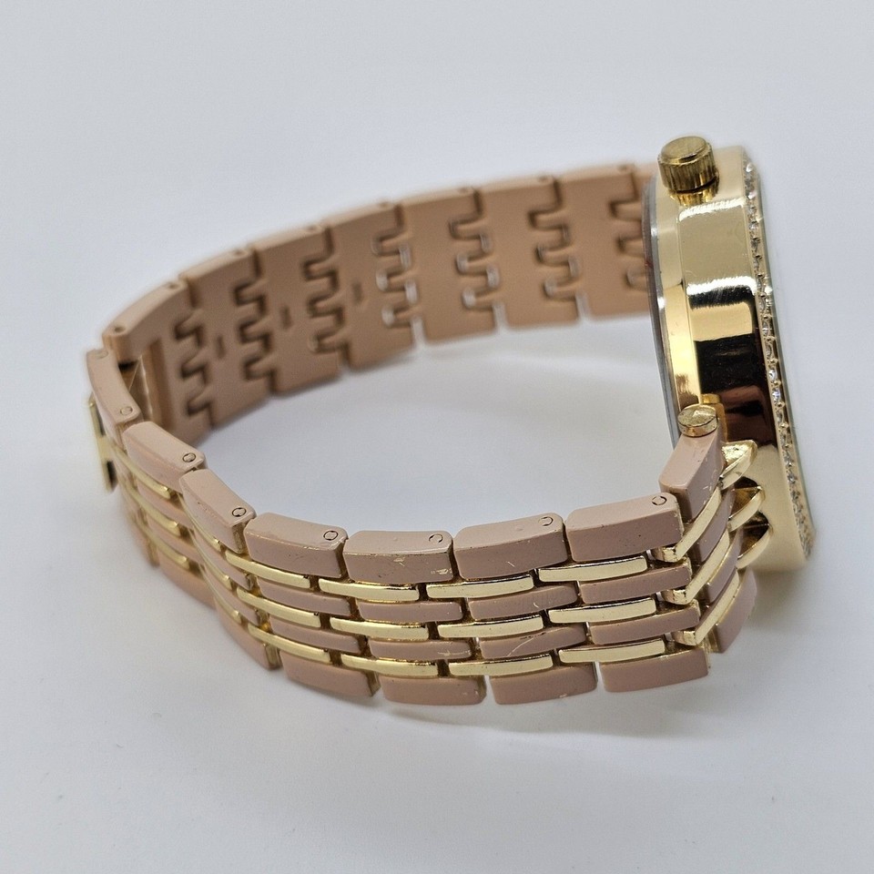 Casual Watch Women 38MM Gold Dial Gold Salmon Bracelet Band 6.5" New ...