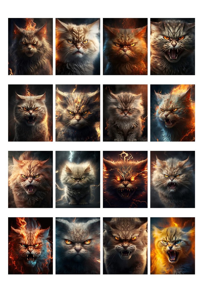 35 Sheets Decoupage Paper Pack, 6x8, Evil Witch Cat, Halloween, Craft ...