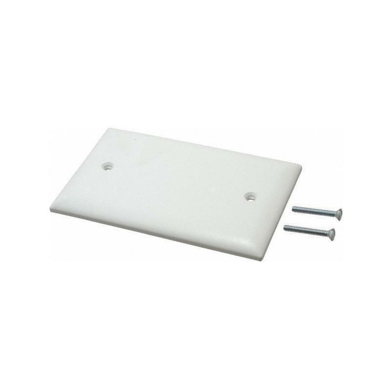 Single Gang Plastic White Electric Box Blank Face Wall Plate Cover 1 ...