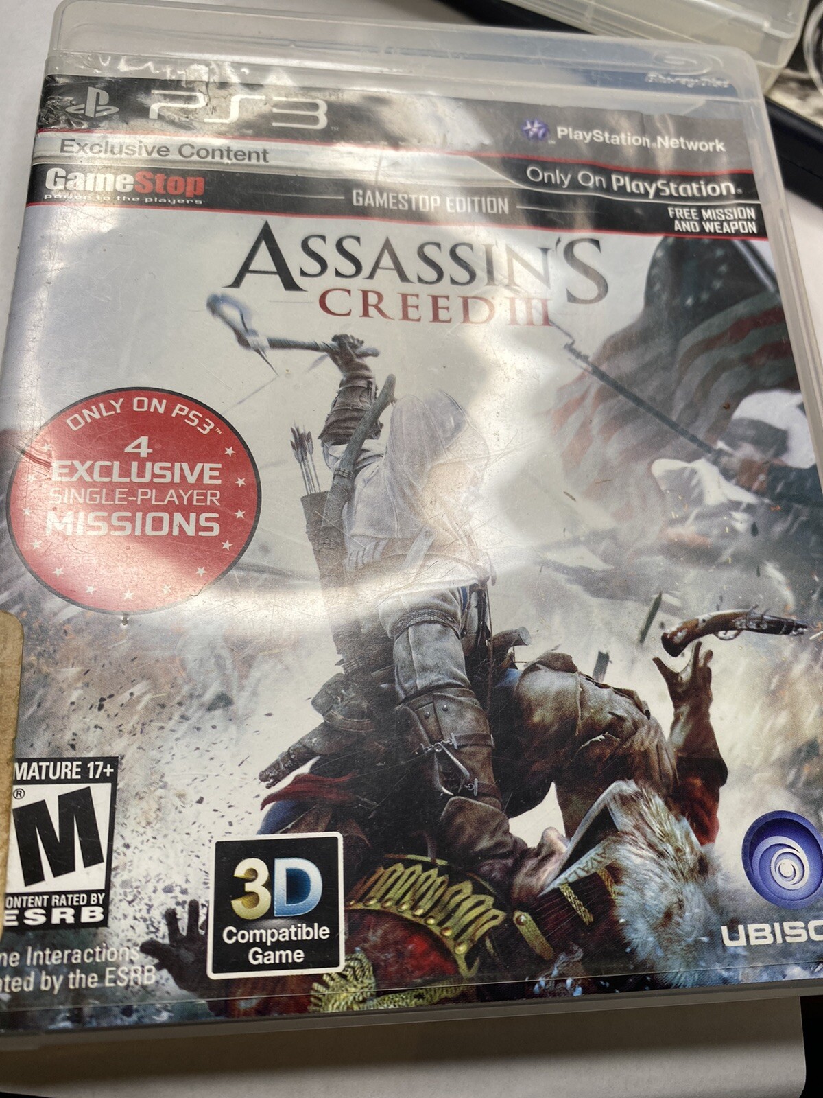PS3 ASSASSIN'S CREED III (PlayStation 3) BLACK LABEL - GAMESTOP EDITION ...
