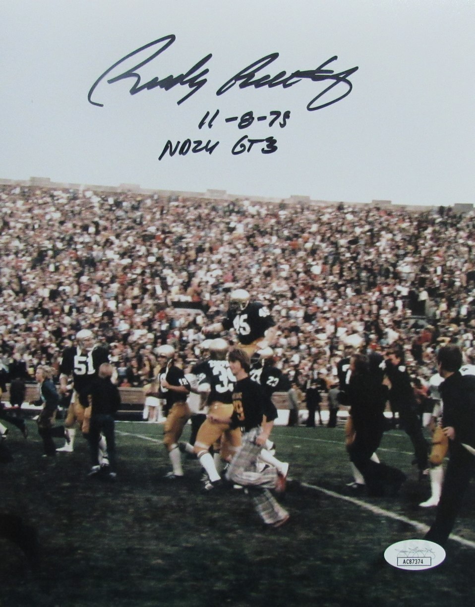 Rudy Ruettiger Autographed Memorabilia | Signed Photo, Jersey ...