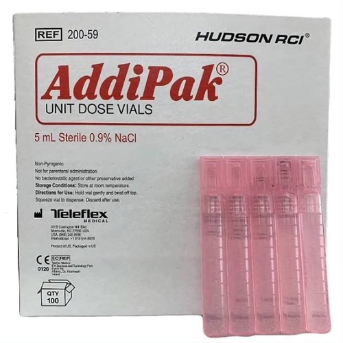 Addipak Sterile Saline Solution 0.9% 5ML (Box Of 100) New Sealed Ships ...