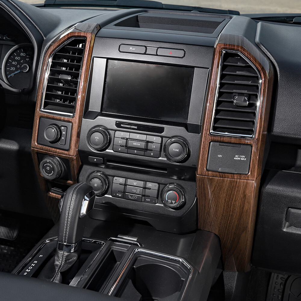Interior Center Console Decoration Cover Trim Kit for Ford F150 2015 ...