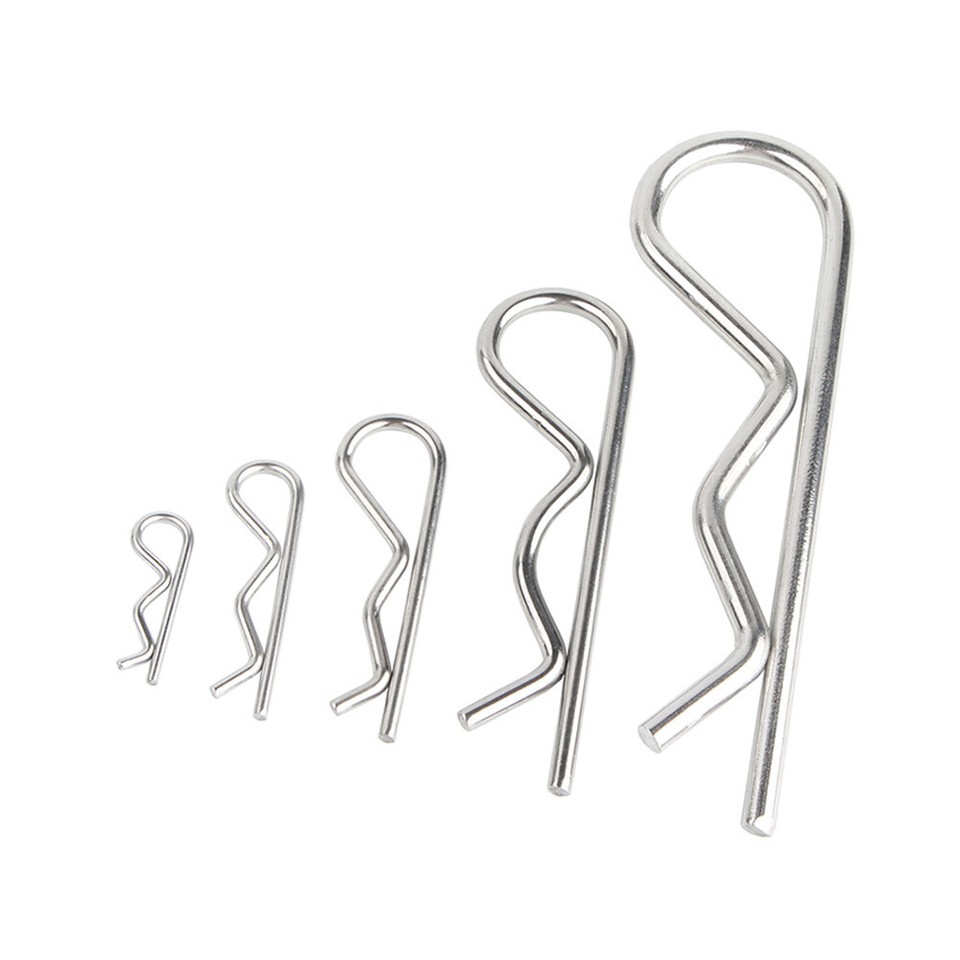 R Pins Retaining Clips Hair Spring Cotter Pin A2 Stainless Steel/Carbon ...