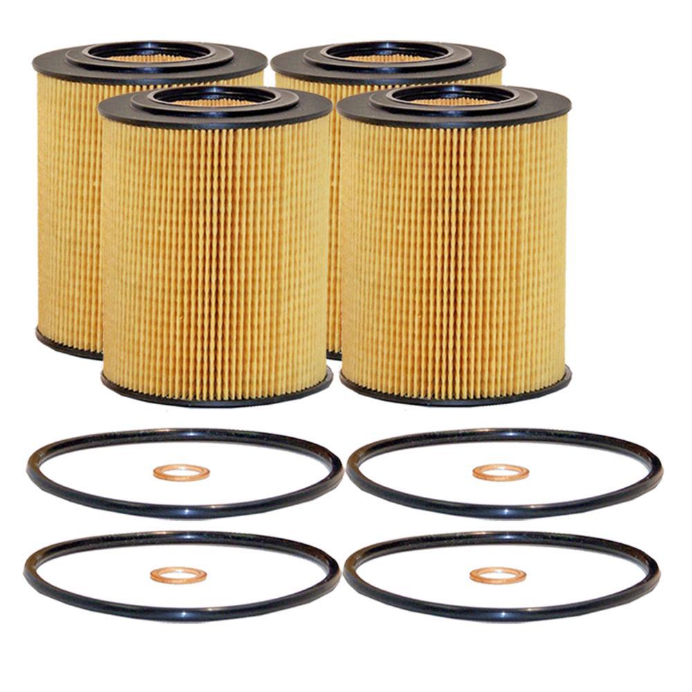 WIX Set of 4 Engine Oil Filters (Metal Free) for BMW E36 E46 E39 E60 ...