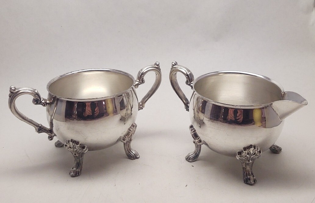 Vintage Sheridan Taunton Silversmiths tea set 10” footed teapot 4 piece ...