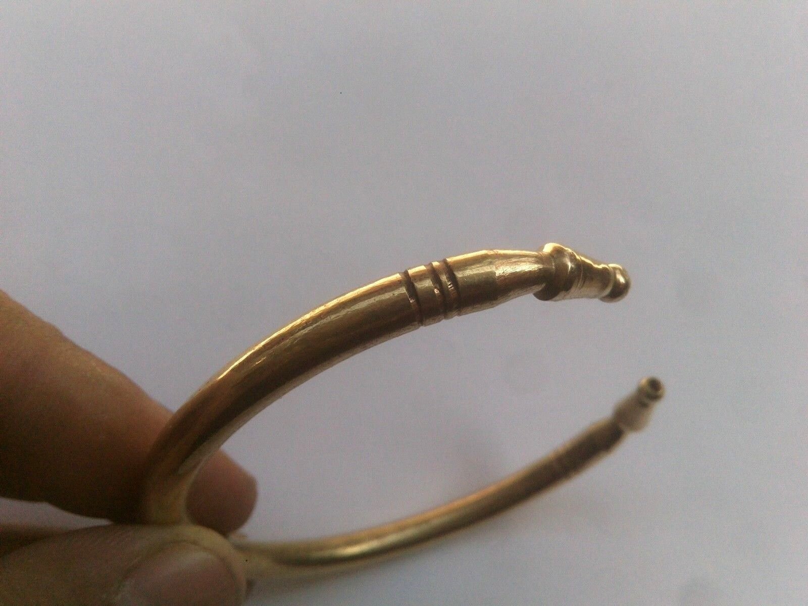 God Brass Thick Rounded Bracelet Cuff Kada Bangle Fashion Religious Men ...