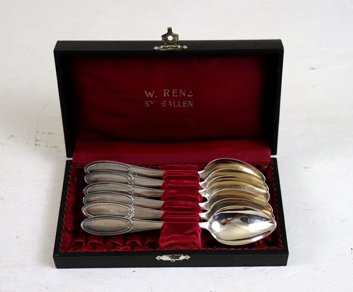 AWS Wellner Silver Plated Spoons Set of 6 Hallmarks Elephant 100 21 ...