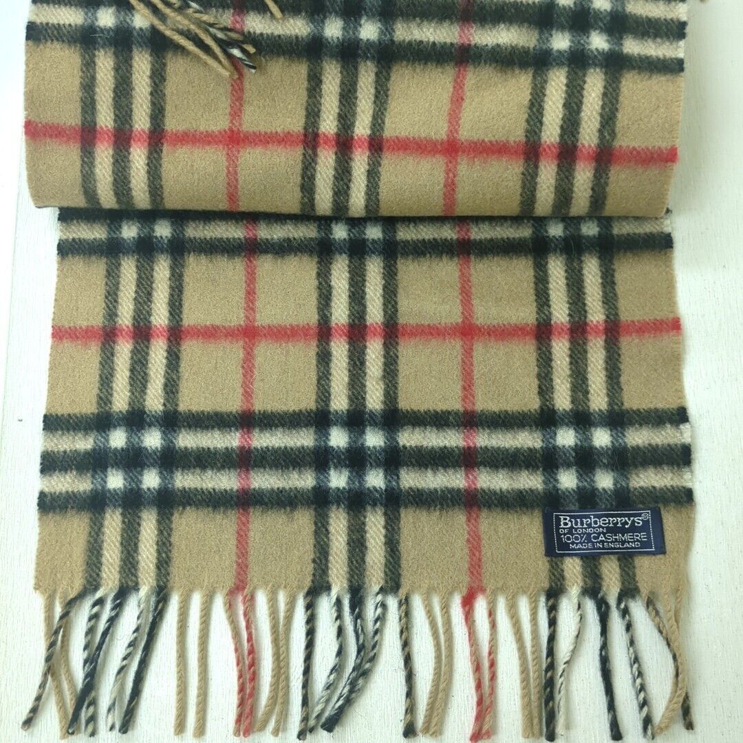 BURBERRY 100% Cashmere Scarf Nova Check Made in England BURBERRY 100% Cashmere Scarf Nova Check Made in England