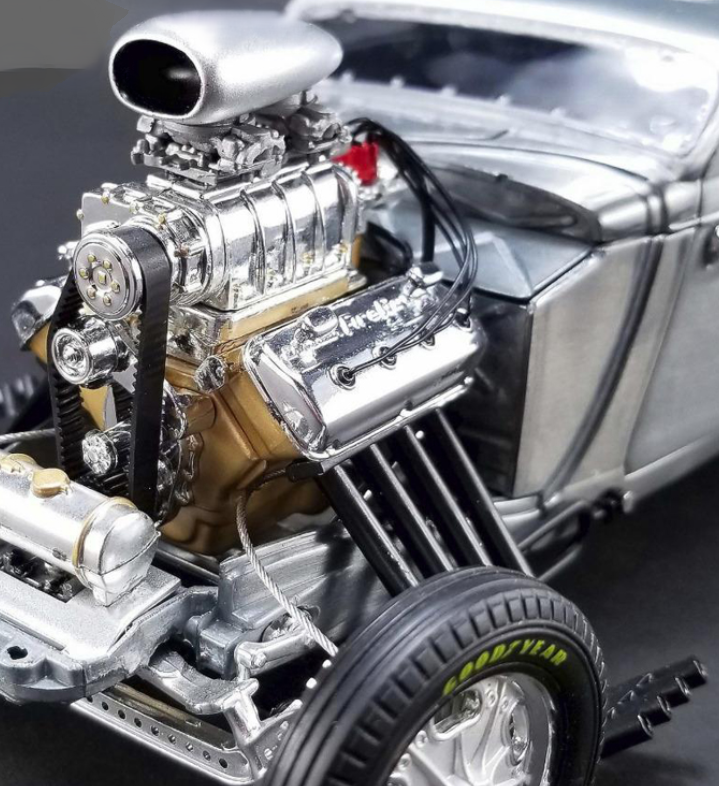 Dragster Race Car w/55Chevy57 Corvette Engine Hot Rod Drag1:18SCALE ...