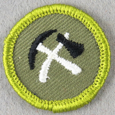 PIONEERING 1961-1968 Type F Rolled Edge Khaki Twill Merit Badge | eBay