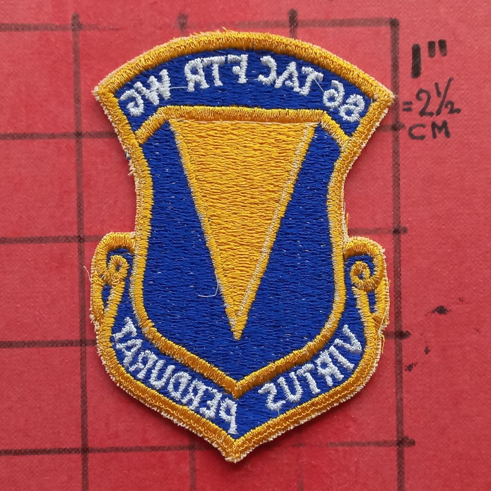 ORIGINAL PATCH USAF US AIR FORCE 86 TFW TACTICAL FTR WING RAMSTEIN F-4 ...