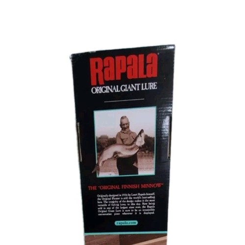 New Rapala Original GIANT Lure Silver Minnow Jumbo Crankbait Display ...