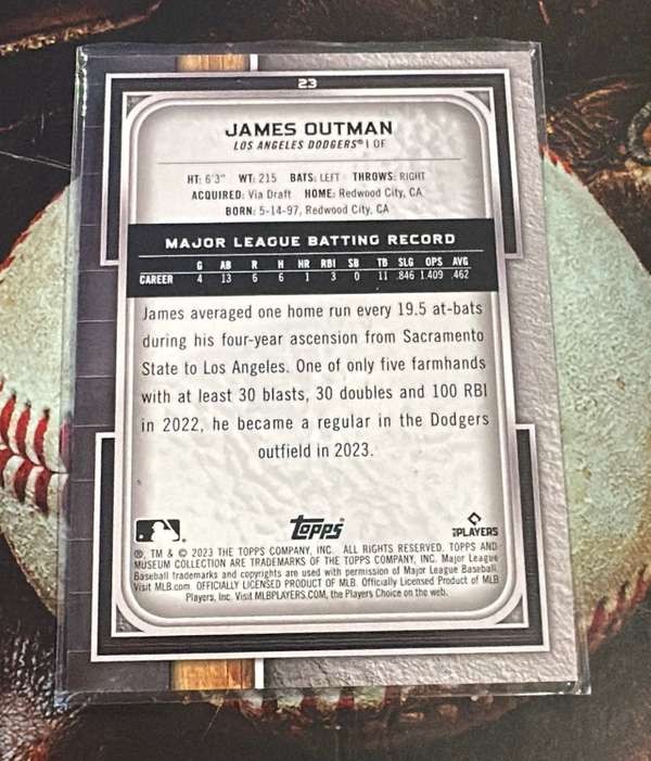 2023 Topps Museum Collection #23 James Outman | eBay
