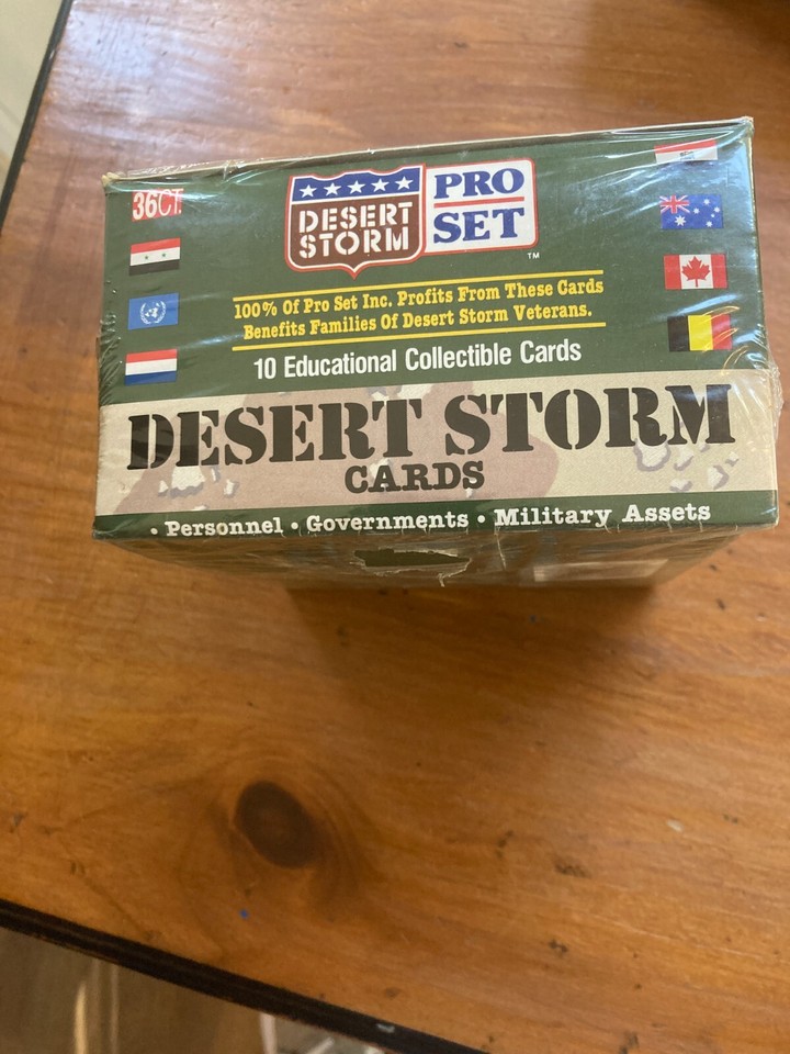 1991 Desert Storm Trading Cards Pro Set 36 Packs Factory Sealed Saddam ...