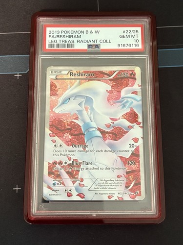 Pokemon Reshiram Rc22/Rc25 Legendary Treasures Radiant Collection PSA ...