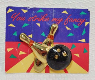 Vintage 1992 Avon You Strike My Fancy Bowling Ball & Two Pins Brooch ...