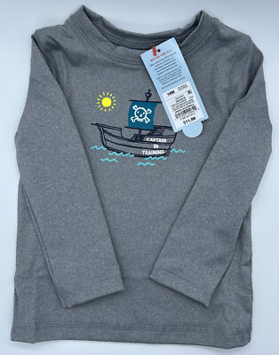 Toddler Boys' Pirate Boat Long Sleeve Rash Guard - Cat & Jackâ„¢ Gray ...