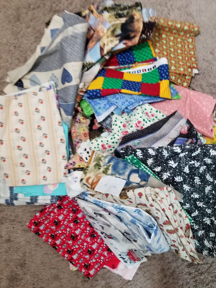 Grab Bag Vintage And New Quilting Cotton Fabric Moda Many Designers ...
