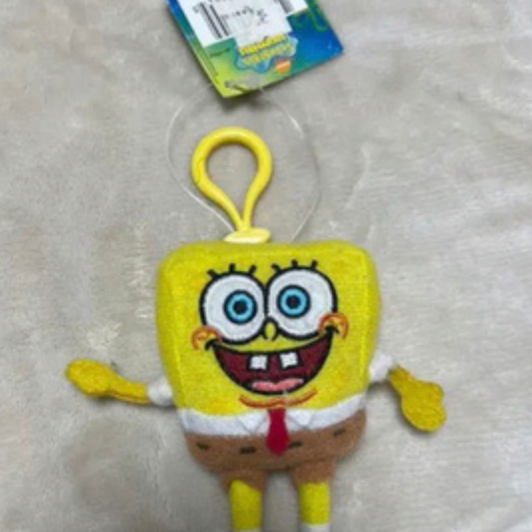 Sponge Bob Keychain Figure bag Towel Limited Vintage about 30 years ago ...