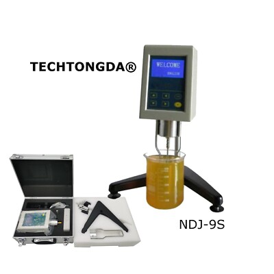 110V LCD Display NDJ-9S Rotary Viscometer Liquid Viscos Determine ...