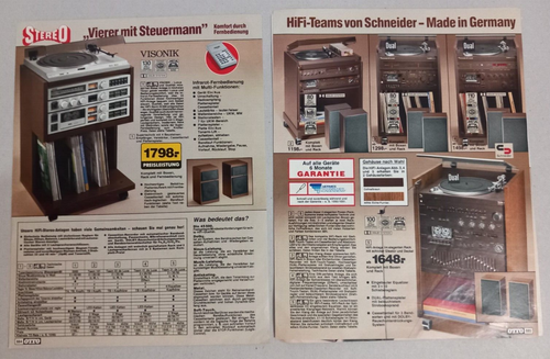 1980s Audio Stereo Stack Systems Players 6 Pages Catalog Print Ads Otto ...