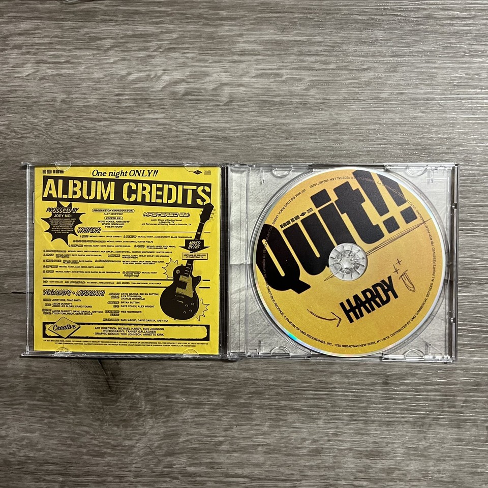 Hardy Signed Quit!! CD Insert Art Card Authentic Autograph | eBay