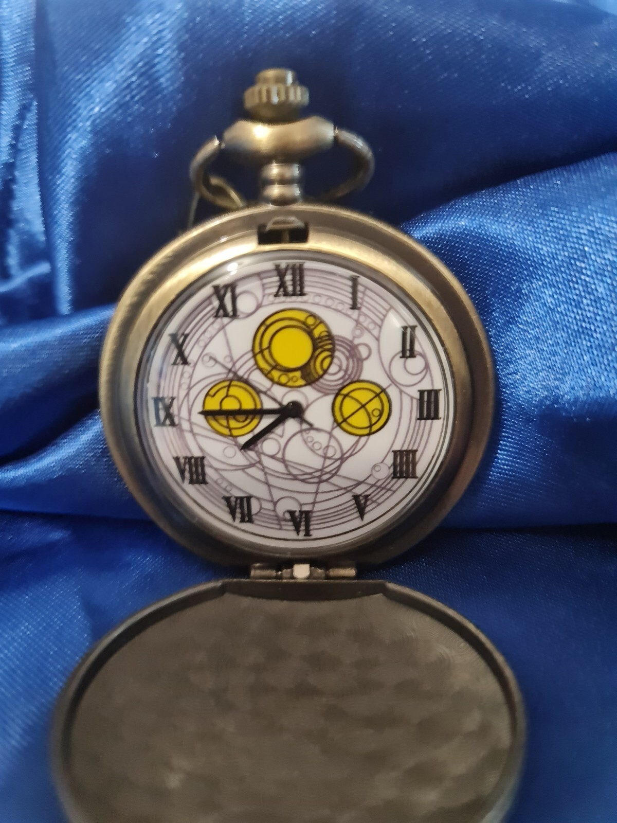 DOCTOR WHO Gallifreyan Symbols Pattern Face POCKET WATCH TARDIS Time ...
