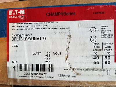 Eaton/Crouse-Hinds DFL13LCY/UNV1 76 Champ LED 112watt 5K Hazardous ...