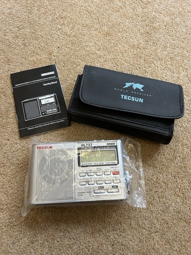 Tecsun PL737 MW/SW/FM Stereo World Receiver | Silver | Tested Unused ...