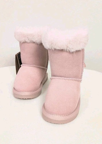 Lamo Girl's Audrey Suede Leather Boots Booties 7 Toddler Kid Light Pink ...
