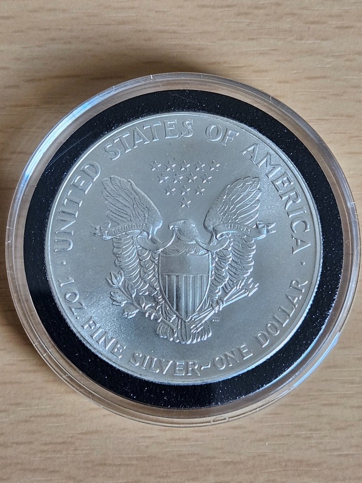 1986 1 oz. American Silver Eagle 99.9% fine silver in Capsule | eBay