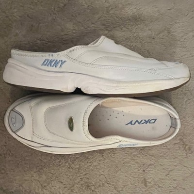 DKNY Shoes Women's 10 Casual Comfort Slip On Mule Clogs White Leather ...