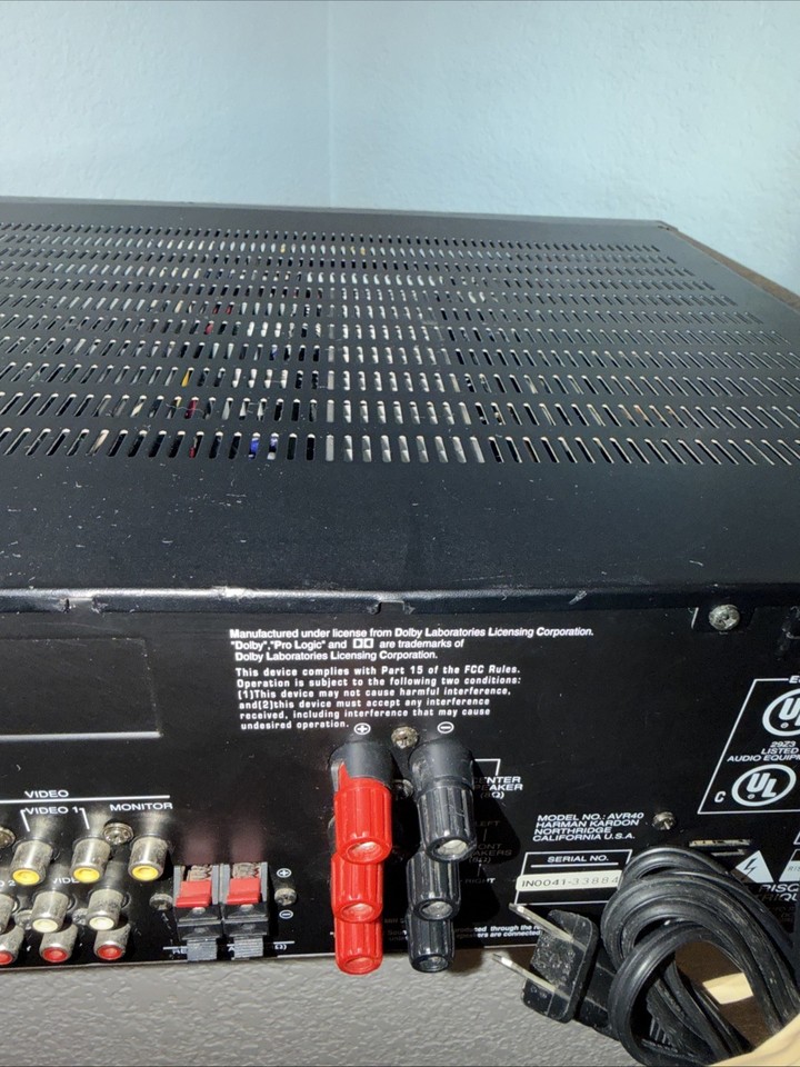 Harman Kardon AVR40 5.1Ch A/V Dolby 375W Stereo Receiver No Remote ...