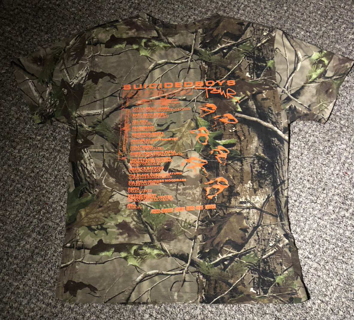 MDE SAM HYDE RIP EPSTEIN REALTREE LARGE T-SHIRT (VERY RARE) COM98 ...
