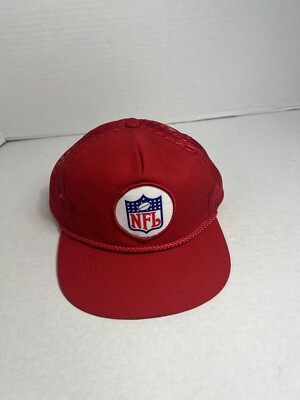Vintage NFL Hat Snapback Mens Red Trucker NFL Football Cap Headliner | eBay