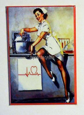 Vintage SEXY NURSE PIN-UP 2" x 3" Fridge MAGNET ART PIN UP | eBay