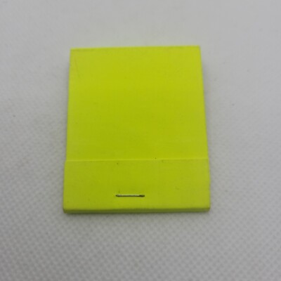 Neon Yellow Matchbook Plain Bright Colored Match Box Vintage Matches | eBay